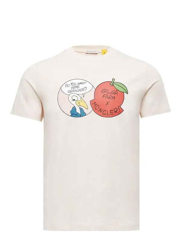 MONCLER X GILGA FARM DESIGNED BY DONALD GLOVER X Gilga Farm Donald Glover Cotton T-shirt - White