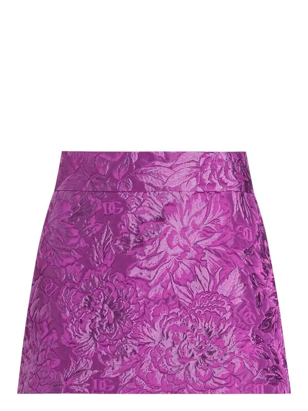 Dolce & Gabbana Brocade Mini Skirt - Purple