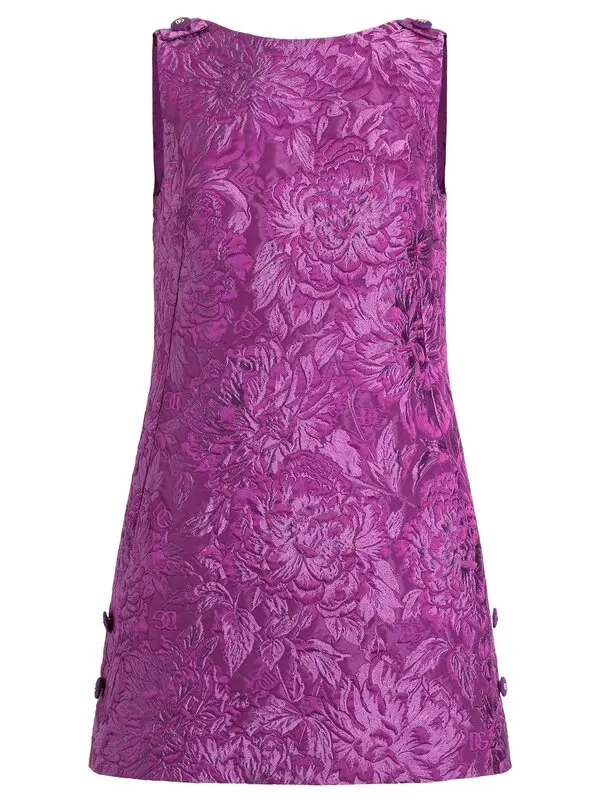 Dolce & Gabbana Brocade Dress - Purple