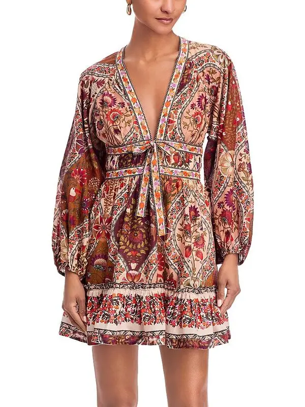 Farm Rio Romantic Nature Mini Dress - Romantic Nature Multi