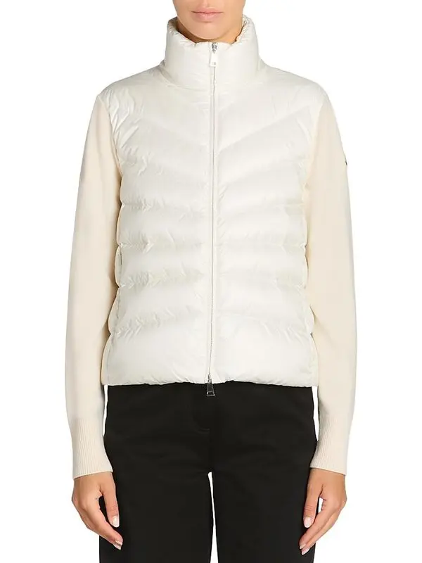 Moncler Cardigan Puffer Jacket - White