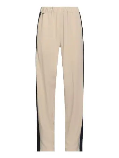 KONTATTO Wide-leg Crepe Pants With Logo - Beige