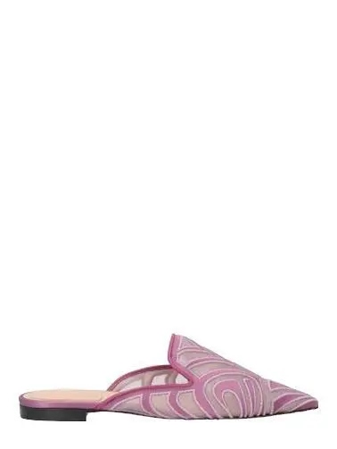 Alberta Ferretti Mules & Clogs In Mauve Textile Fibers - Purple