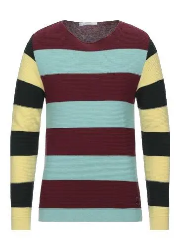 TAKESHY KUROSAWA Striped Lightweight Knit Sweater - Red