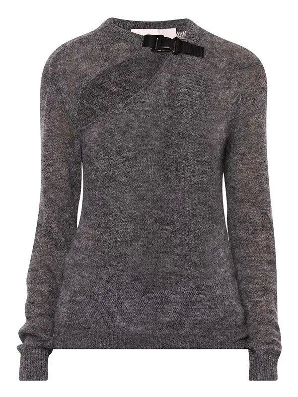 Coperni Buckle Cut-out Sweater - Grey