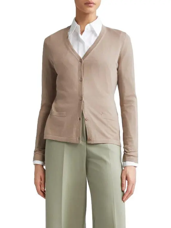 Max Mara Kenya Virgin Wool Cardigan - Turtledove
