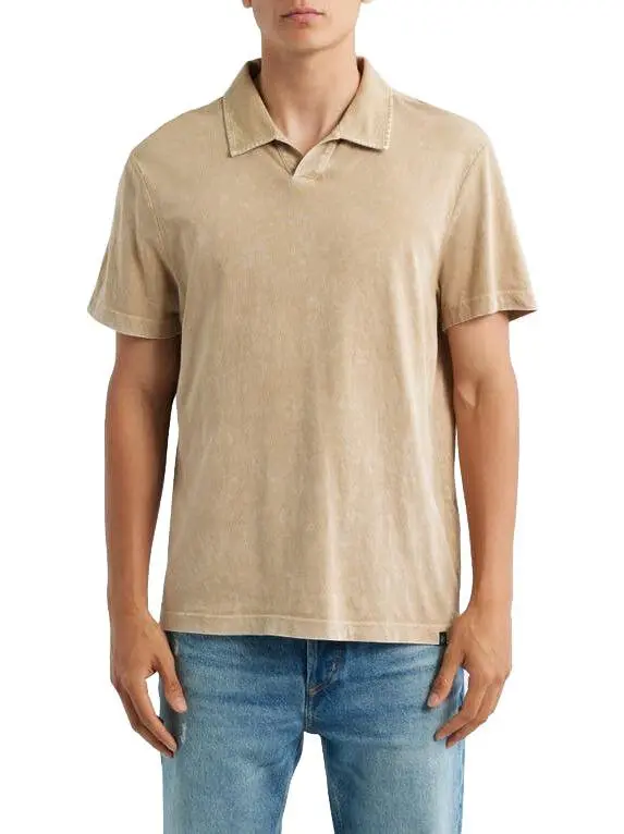THREADS 4 THOUGHT Jared Mineral Wash Cotton Polo - Chai