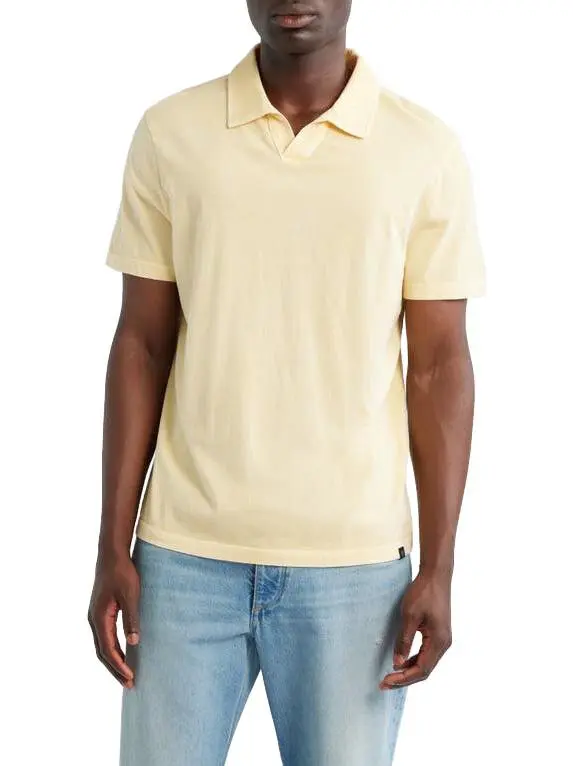 THREADS 4 THOUGHT Jared Mineral Wash Cotton Polo - Lemon Drop
