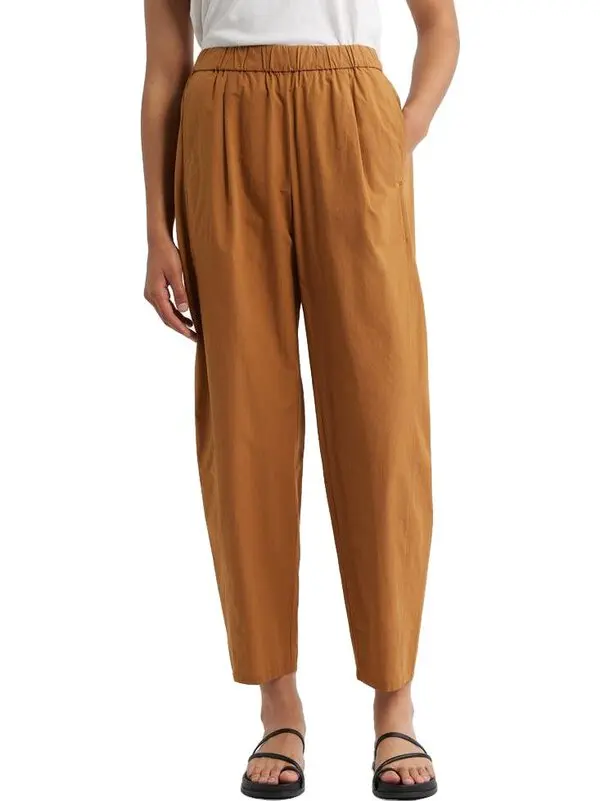 Eileen Fisher Pleated Lantern Ankle Pants - Bronze