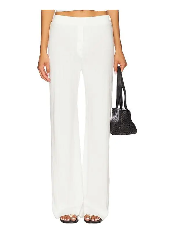 VIR VITA Pointelle Lounge Pant - White