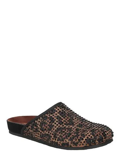CIRCUS NY BY SAM EDELMAN Sabina Leopard Print Mules - Cognac/ Black Multi