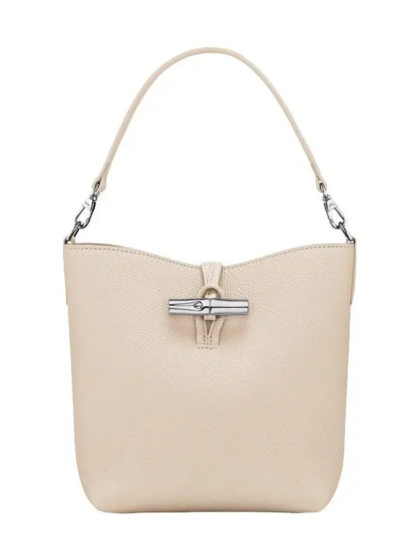 Longchamp Le Roseau Extra Small Leather Bucket Bag - Paper