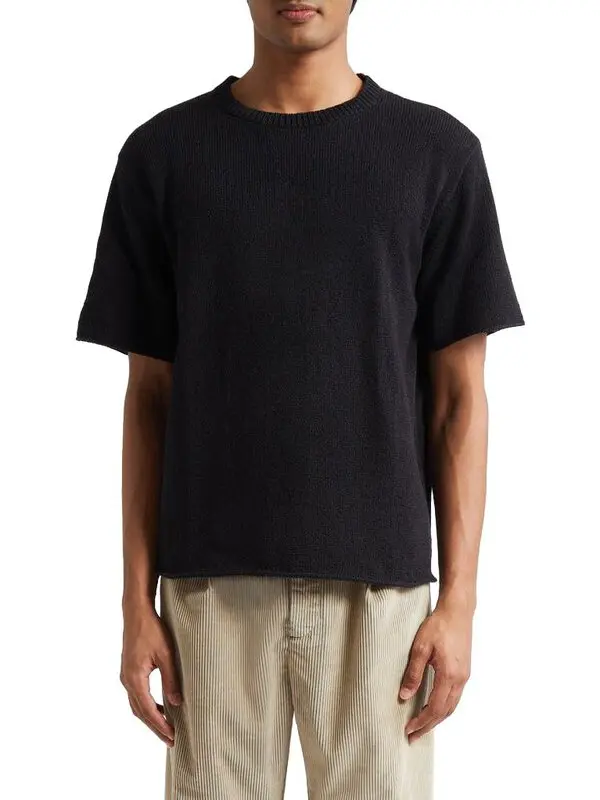 THE ELDER STATESMAN Nora Lite Short Sleeve T-shirt - Black