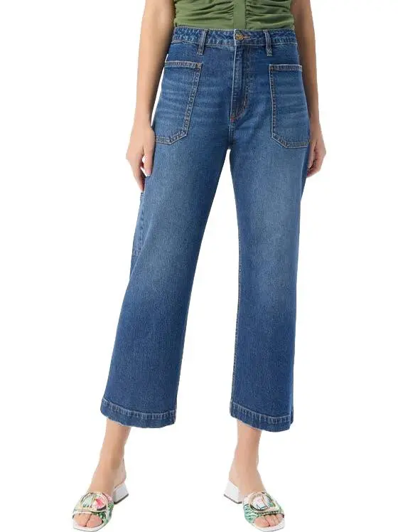 DO BY DEE OCLEPPO Noemi Patch Pocket Ankle Straight-leg Jeans - Oceana