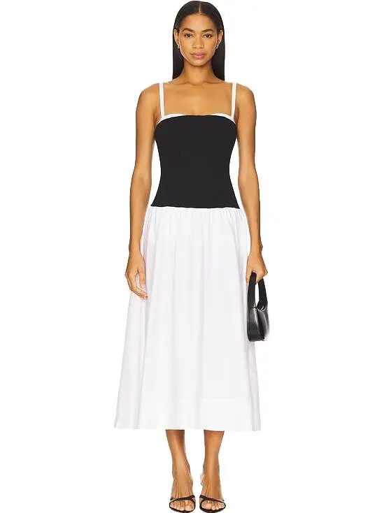 Show Me Your Mumu Hepburn Midi Dress - Black & White