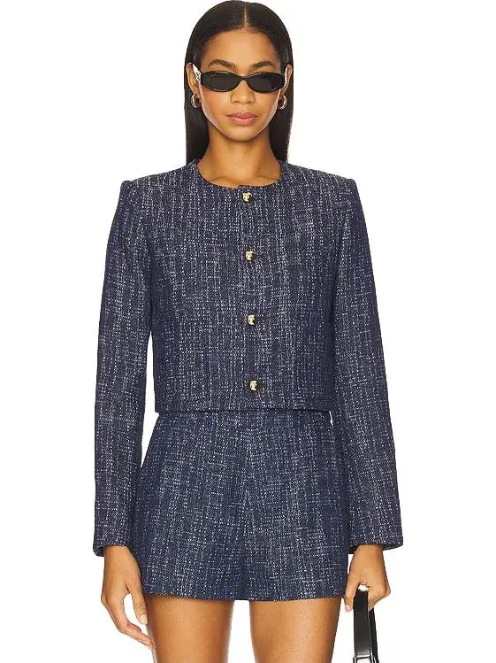 FRAME The Tweed Jacket - Indigo