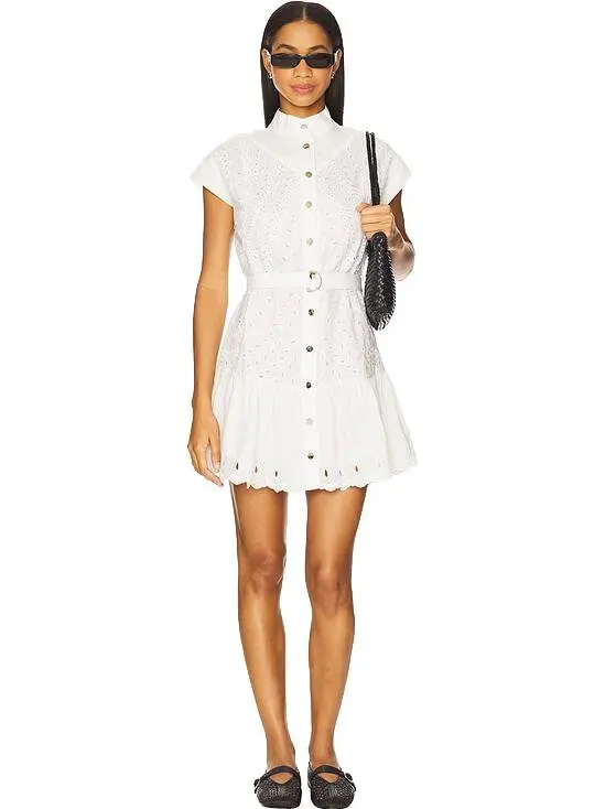 KARINA GRIMALDI Aruba Embroidered Dress - White