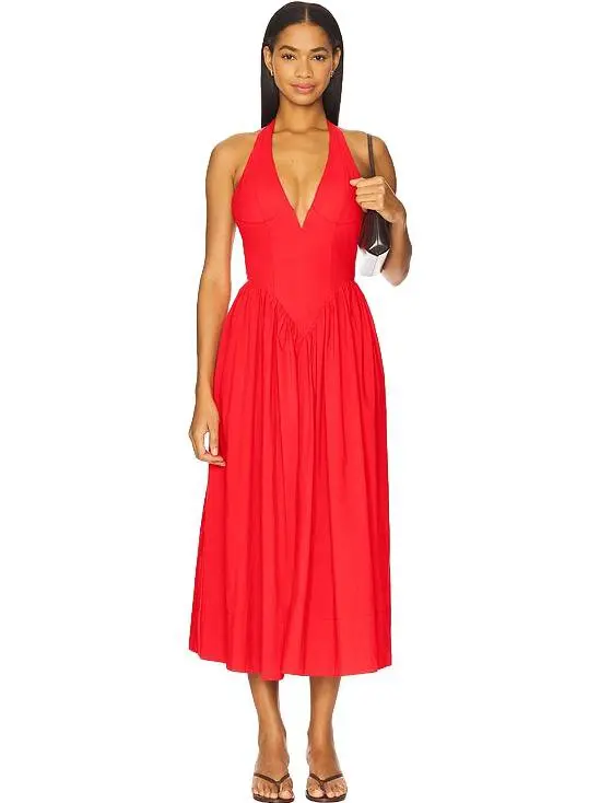Ronny Kobo Filippa Dress - Fiery Red