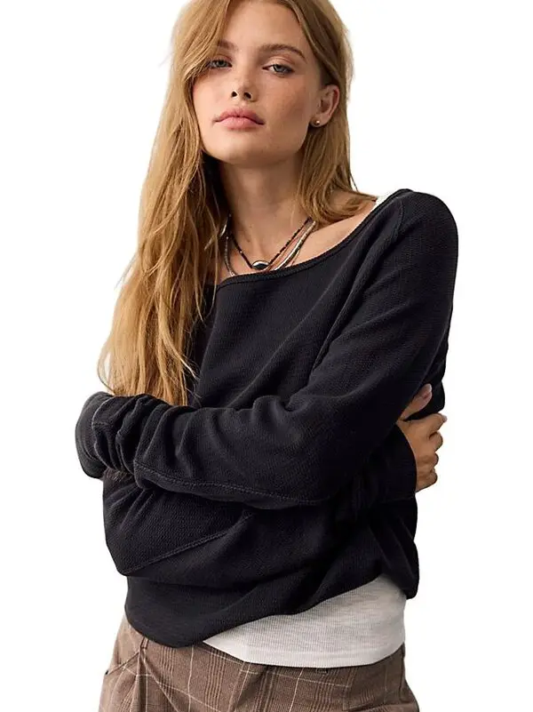 Free People Jess Long Sleeve - Black