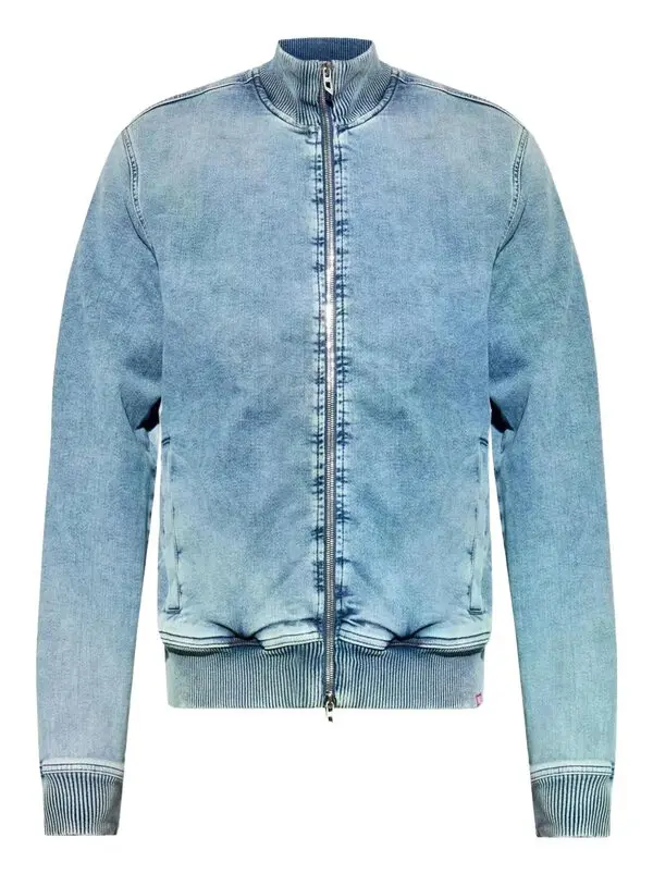 DIESEL® Zip-front Denim Jacket - Blue
