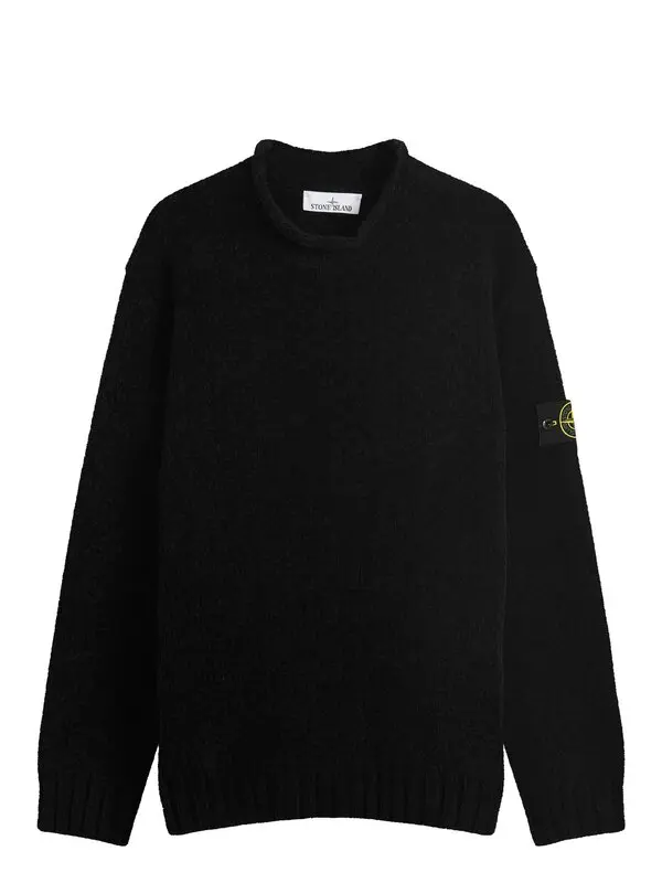 Stone Island Cotton Chenille Jumper - Black
