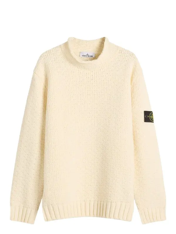 Stone Island Cotton Chenille Jumper - Ivory