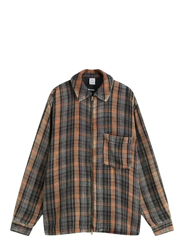 WON HUNDRED Zayne Zip Overshirt - Bleached Check