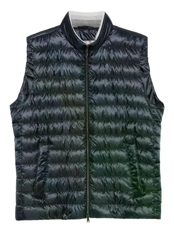 Herno Quilted Zip-front Gilet - Blue