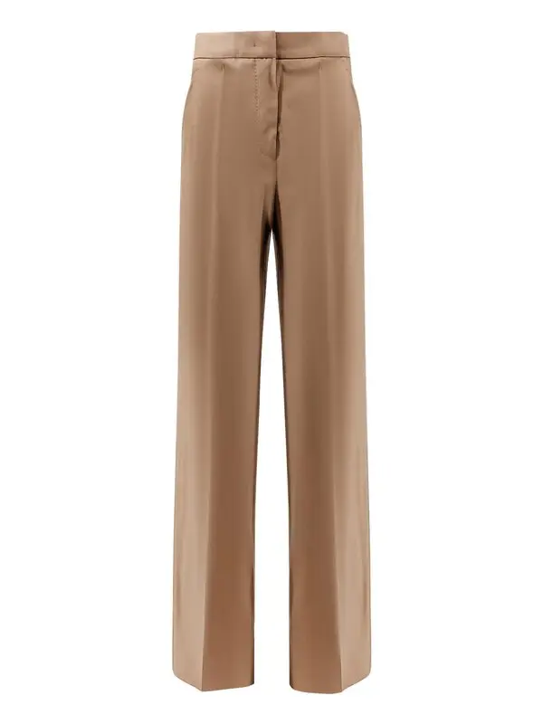 Max Mara Fernet Virgin Wool Trousers - Brown
