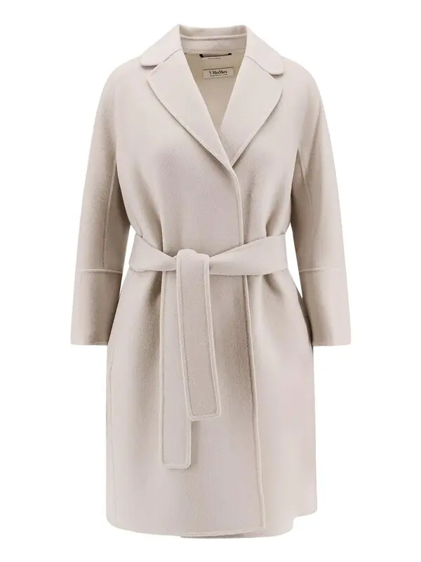 Max Mara Arona Virgin Wool Coat - White