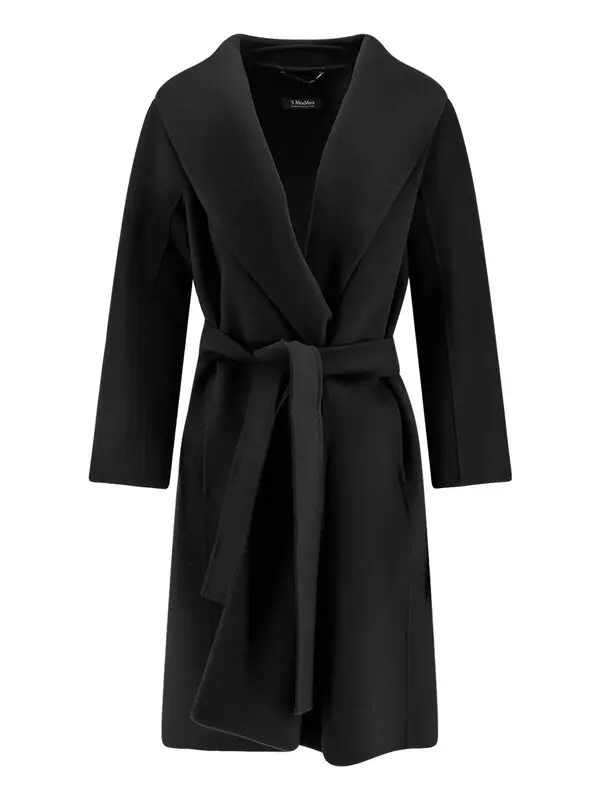 Max Mara Messi Wool Coat - Black