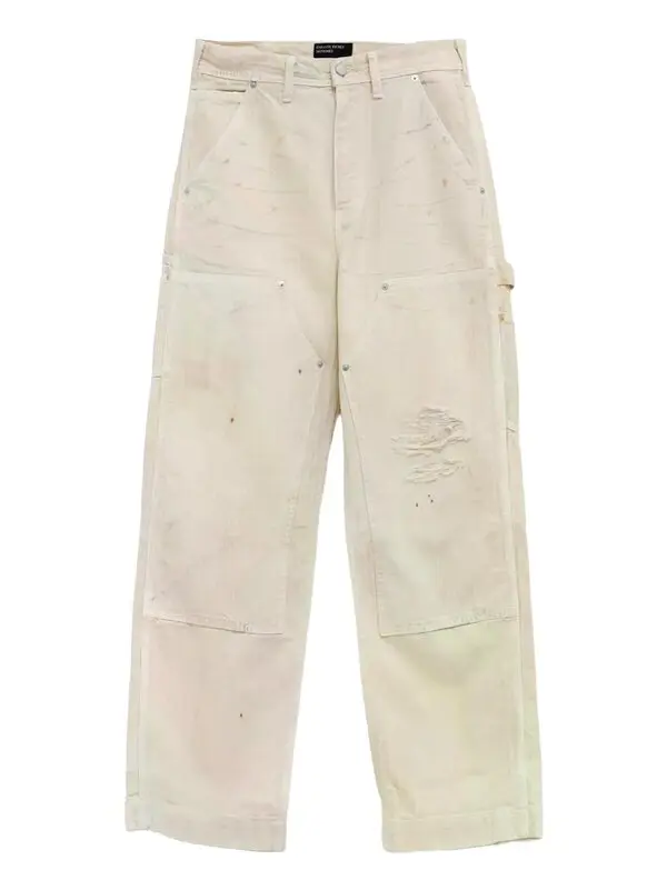 Enfants Riches Déprimés Distressed Herringbone Trousers - Neutrals