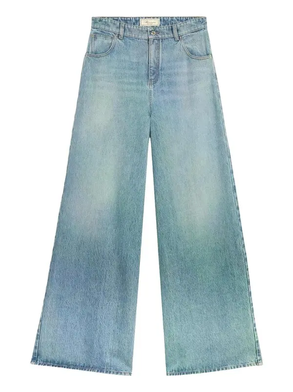 Blumarine Stone-washed Wide-leg Jeans - Blue