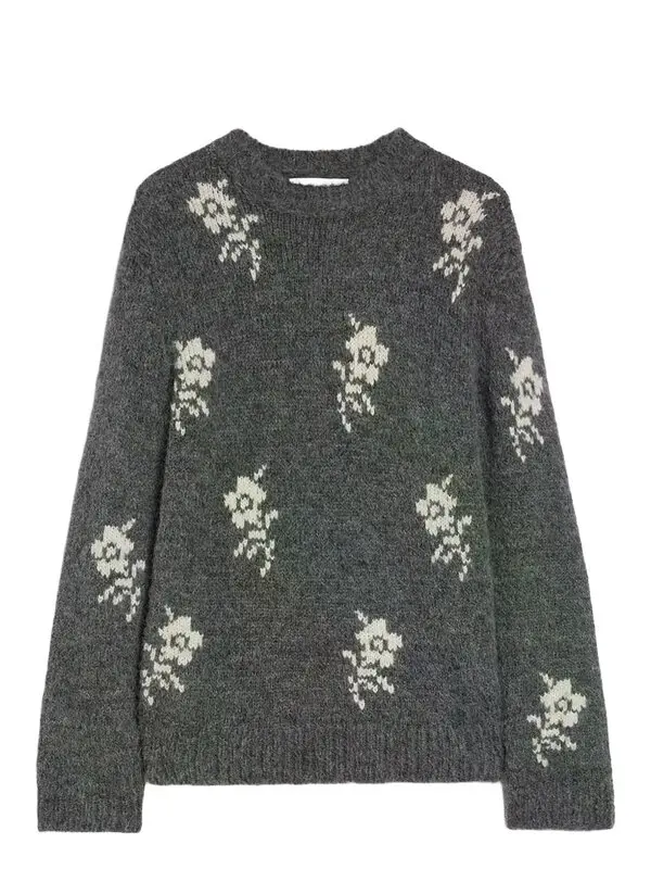 JIL SANDER Floral Sweater - Grey