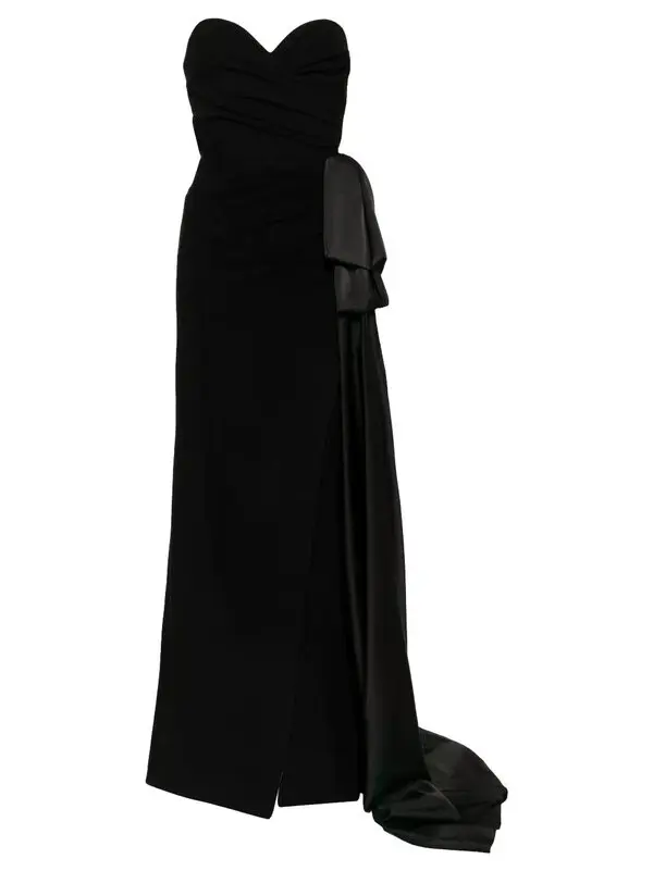 SAIID KOBEISY Strapless Long Dress - Black