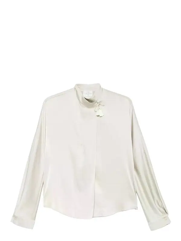 FORTE_FORTE Silk Blouse - Grey