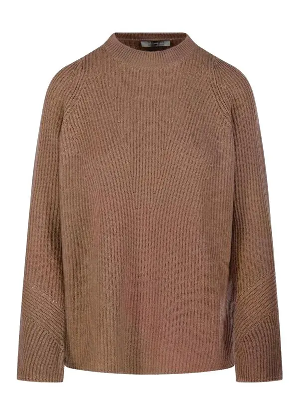 Max Mara Ribbed-knit Sweater - Brown