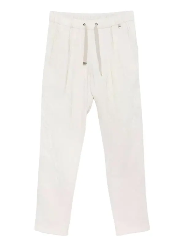Herno Resort Pleated Drawstring Trousers - Neutrals