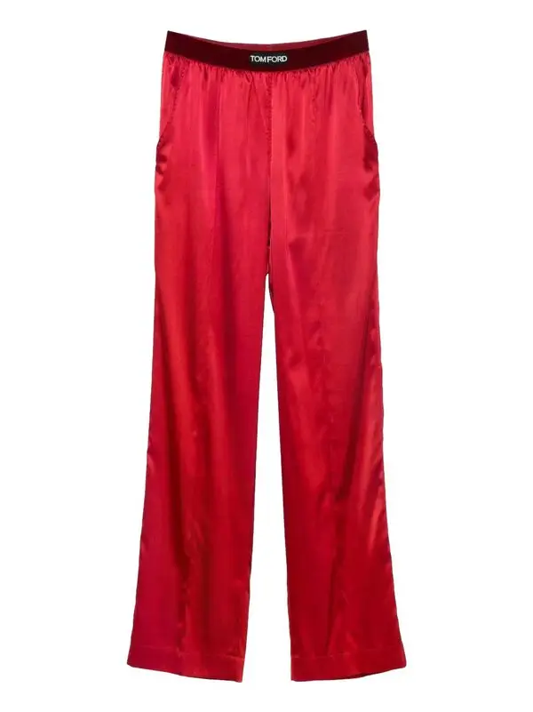 TOM FORD Logo-patch Pajama Pants - Red