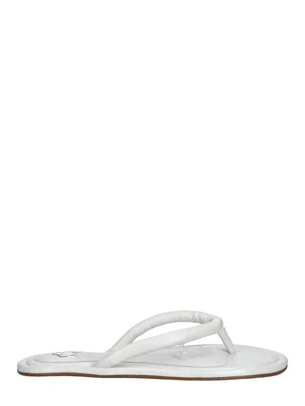 NAKED WOLFE Grenada Leather Thong Sandals - White