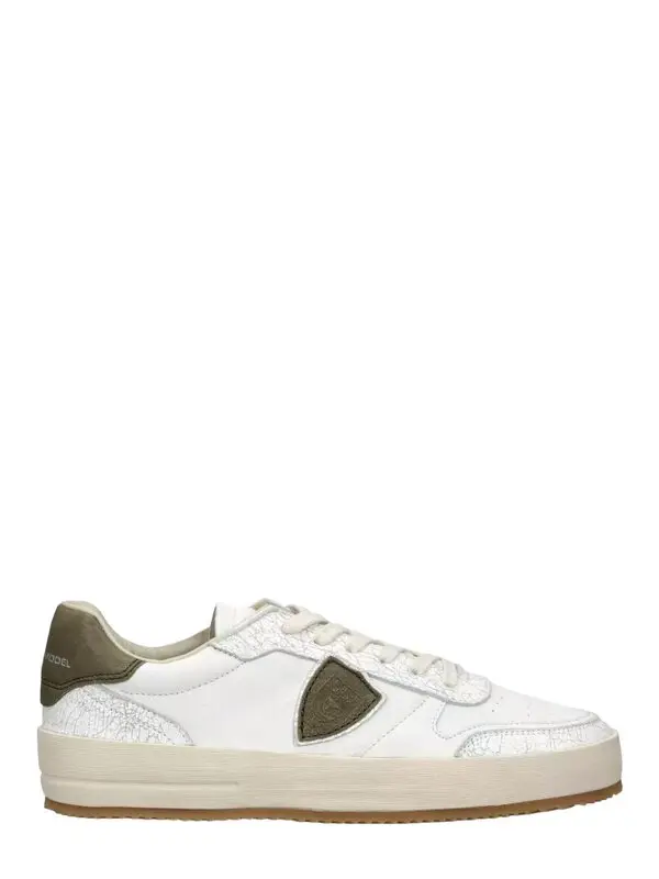 Philippe Model Leather Panelled Sneakers - White