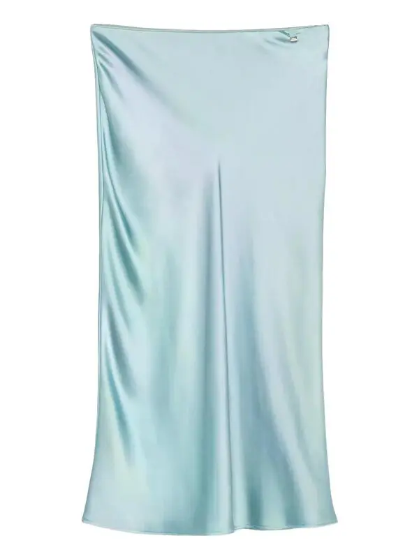 Herno Satin Bias-cut Skirt - Blue