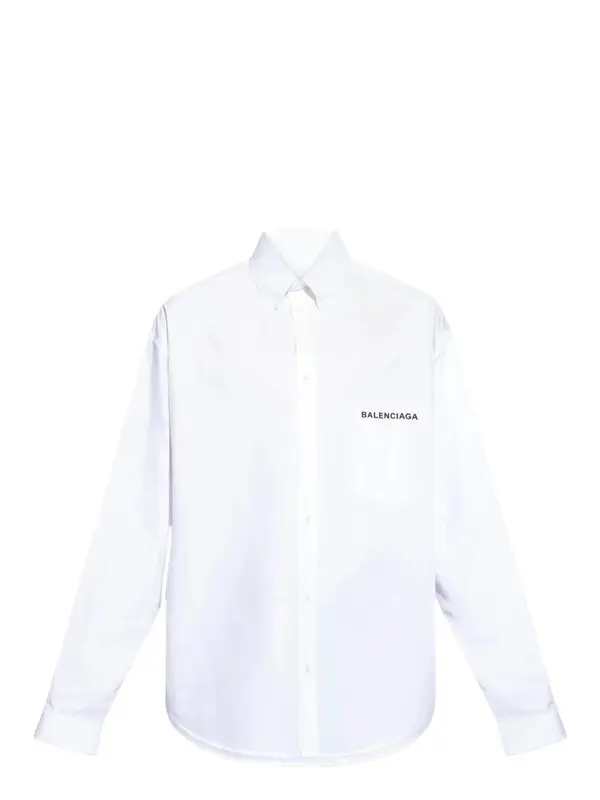 Balenciaga Logo-embroidered Shirt - White