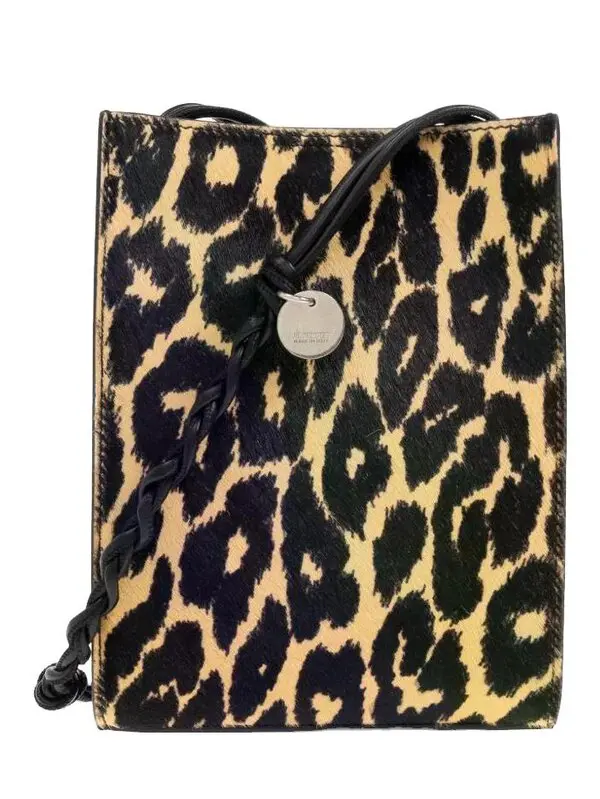 JIL SANDER Tangle Leopard-print Shoulder Bag - Neutrals