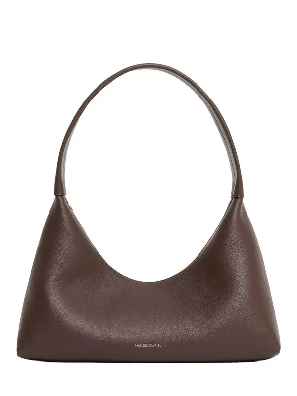 MANSUR GAVRIEL Candy Baguette Leather Shoulder Bag - Chocolate