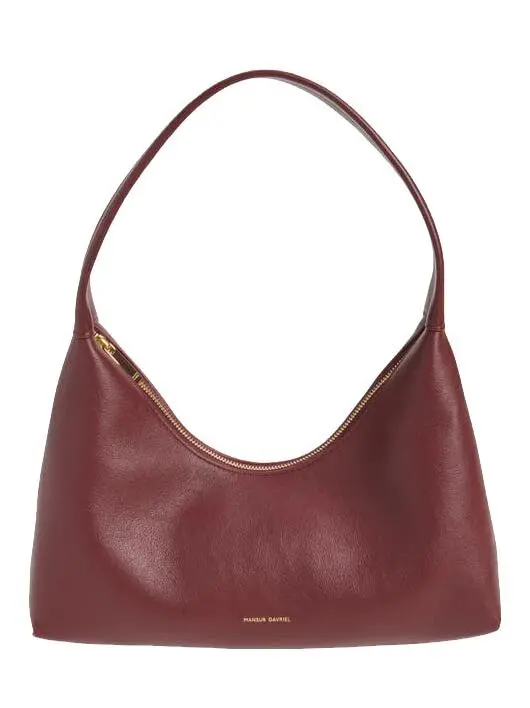 MANSUR GAVRIEL Candy Baguette Leather Shoulder Bag - Claret