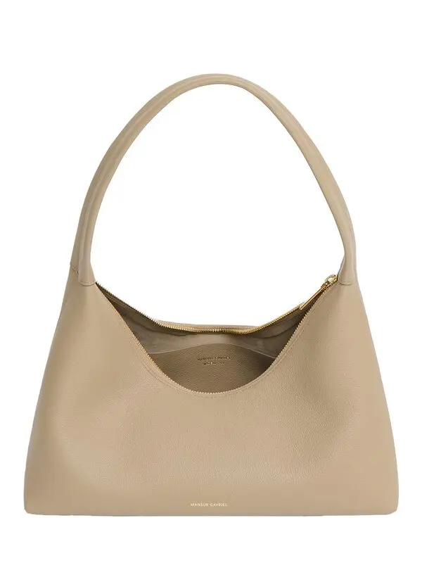 MANSUR GAVRIEL Candy Baguette Leather Shoulder Bag - Warm Grey