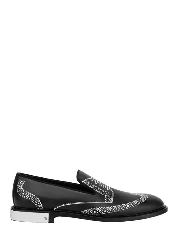 Moschino Leather Loafers - Black