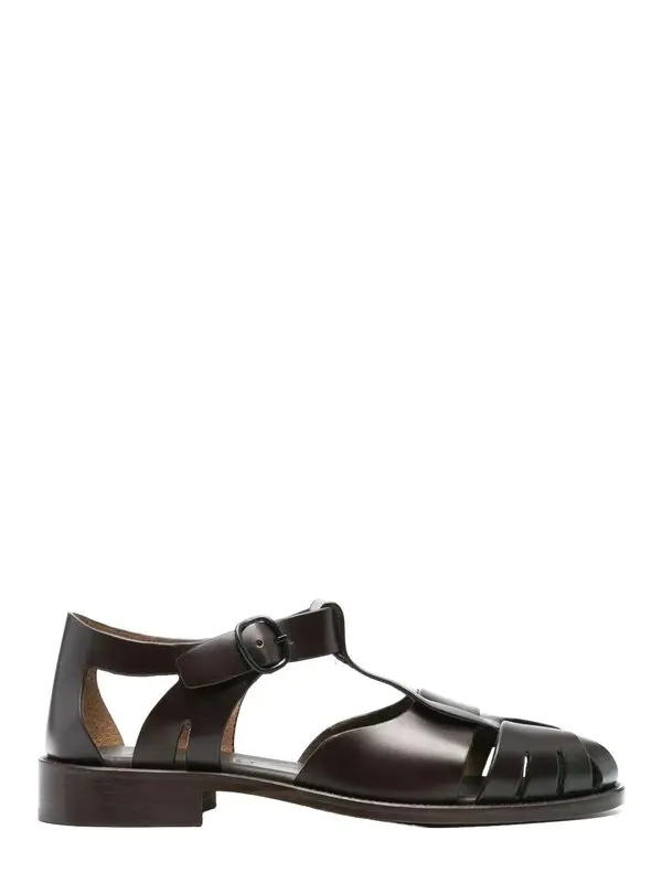 Hereu Pesca Leather Sandals - Brown