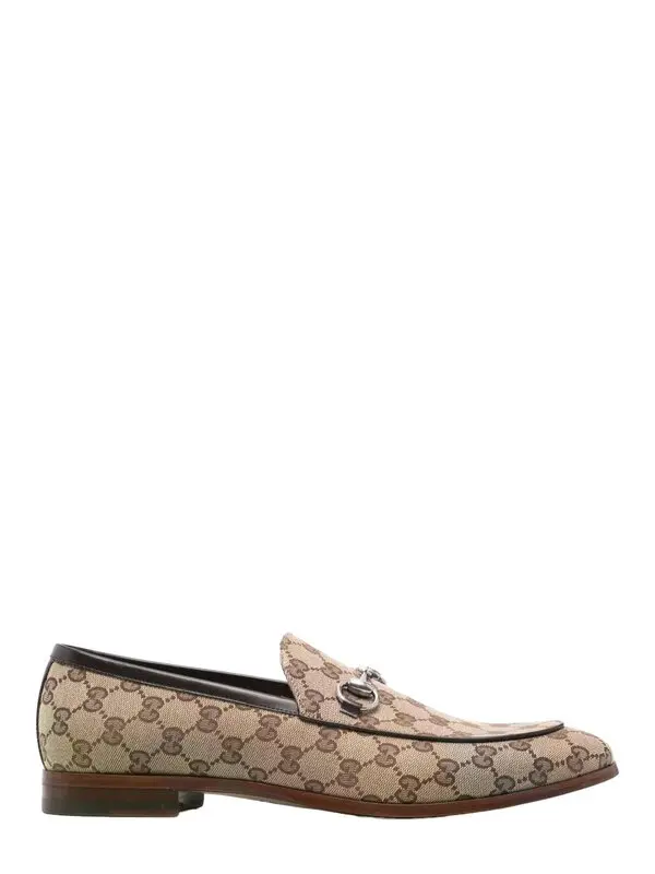 Gucci Horsebit-detailed Gg-canvas Loafers - Neutrals